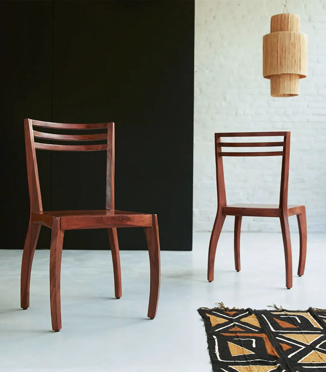 Suna Solid Sheesham Wood Dining Chair Set Of 2